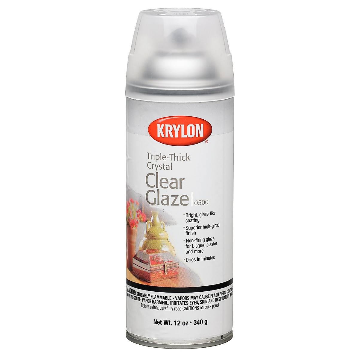 11 oz Krylon I00500A00 Crystal Clear Artist Sprays & Clear Coating Triple Thick Glaze Finish Coat, High Gloss