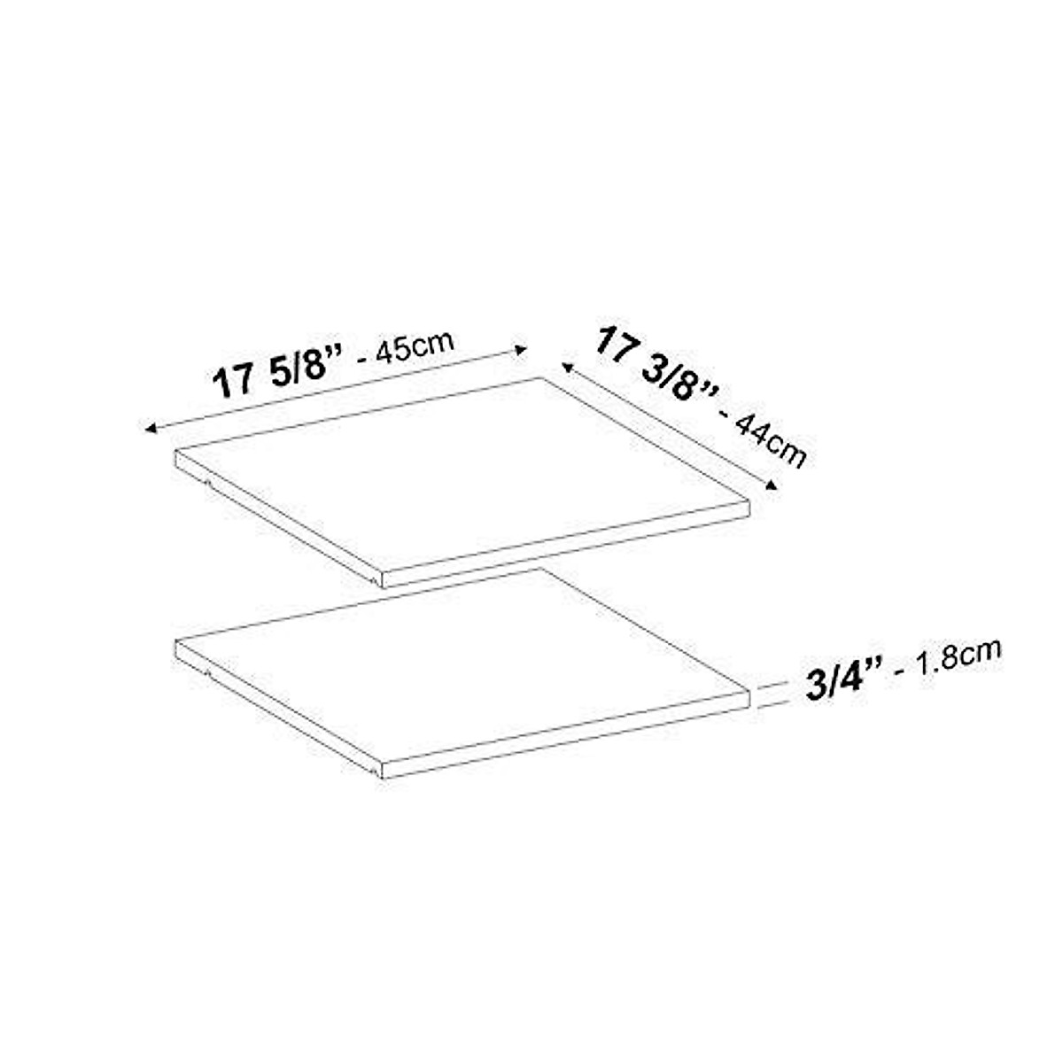 Palace Imports Cosmo, Metro, Urban Wardrobe/Armoire/Closet Optional Shelves (Java)