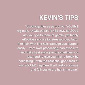 KEVIN.MURPHY ANGEL.RINSE - Hair Repair Conditioner - For Fine Coloured Hair - Colour Safe Conditioner - Sulphate-Free - For Moisture & Conditioning - Delicate Scent - 250 mL / 8.4 fl oz