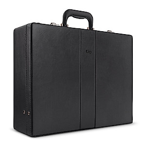Solo Grand Central Attaché Briefcase with Combination Locks, Black