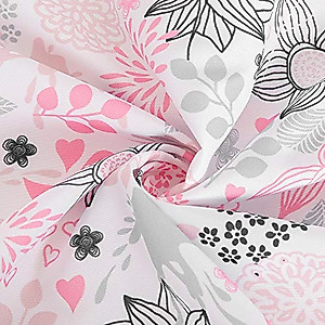 KIDDOS 3-Piece Baby Crib Bedding Set for Girls| Luxury Microfiber |Baby Crib Bedding Sets Include Comforter, Crib Sheet and Bed Skirt |Pink Dream