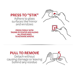 AIRSTIK Cradle Universal Glass Mount Phone Holder Reusable TikTok Facetime Compatible with iPhone iPad Cell Phone for Bathroom Kitchen Shower Dorm Office Made in USA Glass, Mirrors, Windows (White)