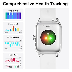 Gydom Smart Watches for Men Women, Alexa Built-in, Answer/Make Calls, 1.8" Touch Screen Fitness Activity Tracker, IP68 Waterproof Heart Rate Sleep Monitor for iPhone Android Anniversary Birthday Gifts