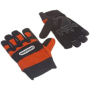 Oregon Protective Chainsaw Work Safety Gloves, Left-Hand Protection, Size Large ,Black