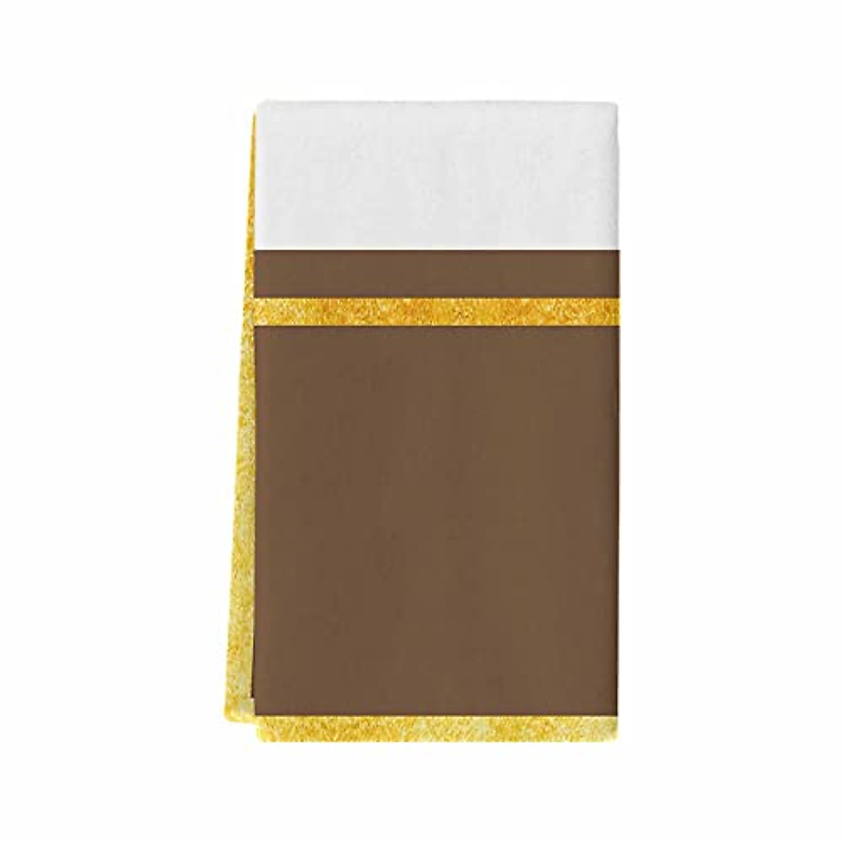 zzsunfeel Kitchen Towels Reversible for Drying Dishes, Brown Yellow Stripes Geometry Modern Art Set of 1 Dishcloths Cotton Hand Towels, Absorbent Dish Towels for Kitchen Counter Tea Towels 18"x 28"
