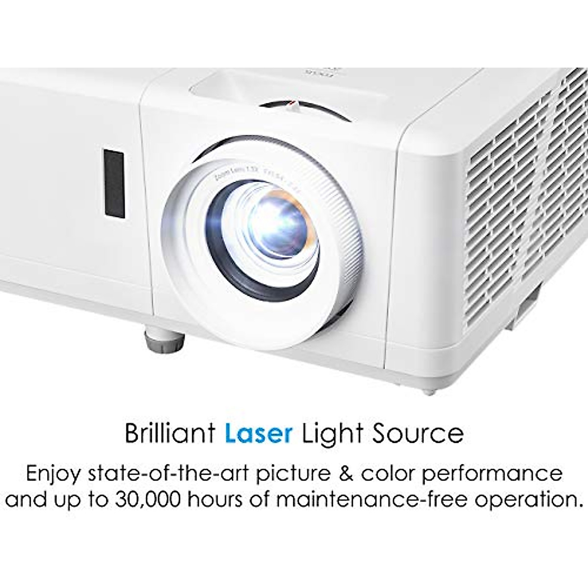 Optoma HZ39HDR Laser Home Theater Projector with HDR | 4K Input | 4000 lumens | Lamp-Free Reliable Operation 30,000 hours | Easy Setup with 1.3X Zoom | Quiet Operation 32dB | Crestron Compatible,White