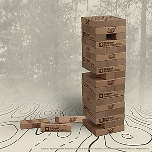 USAOPOLY JENGA National Parks | Classic Jenga Wooden Block Game with a National Parks Theme | Perfect Travel Game for Families | Celebrate US National Parks Service