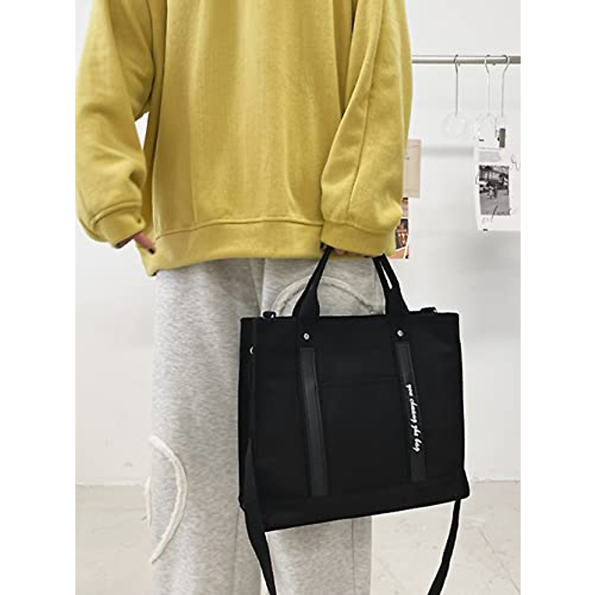 Tote Bag Women Large Canvas Tote Bag Satchel Bag Stylish Tote Handbag Shoulder Bag Crossbody Bag College Bag Casual Hobo Bag