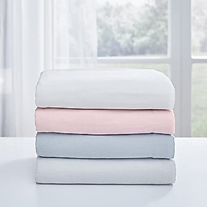 Laura Ashley Home - King Sheets, Cotton Flannel Bedding Set, Brushed for Extra Softness & Comfort (Grey, King)