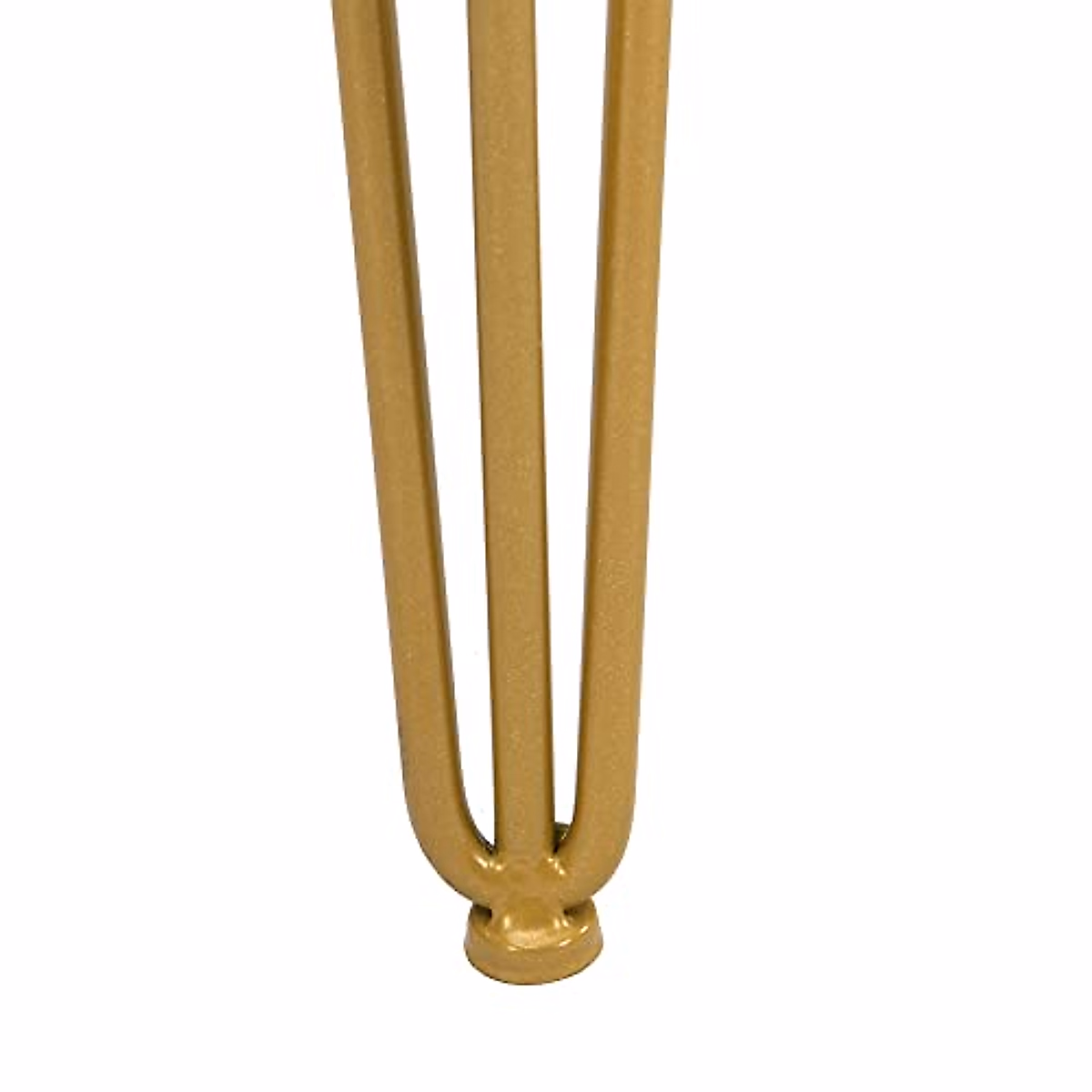 Voohek Dining Table Set with 2 Benches Rustic Kitchen Farmhouse Furniture w/Iron Frame for 4 in Small Places, Gold