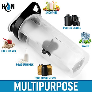 Hydration Nation 28oz Protein Shaker Bottle - Shaker Bottles For Protein Mixes With Paddle Shaker Ball - Leakproof Shaker Cup & Smoothie Bottle For Fitness, Pre Workout, Supplements, & More