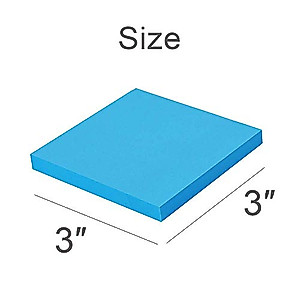 WeTest 6 Pack Color Lined Sticky Notes - Post Bright Stickies Colorful Super Sticking Power Memo Pads, Strong Adhesive, 100 Sheets/Pad(3X3 In)
