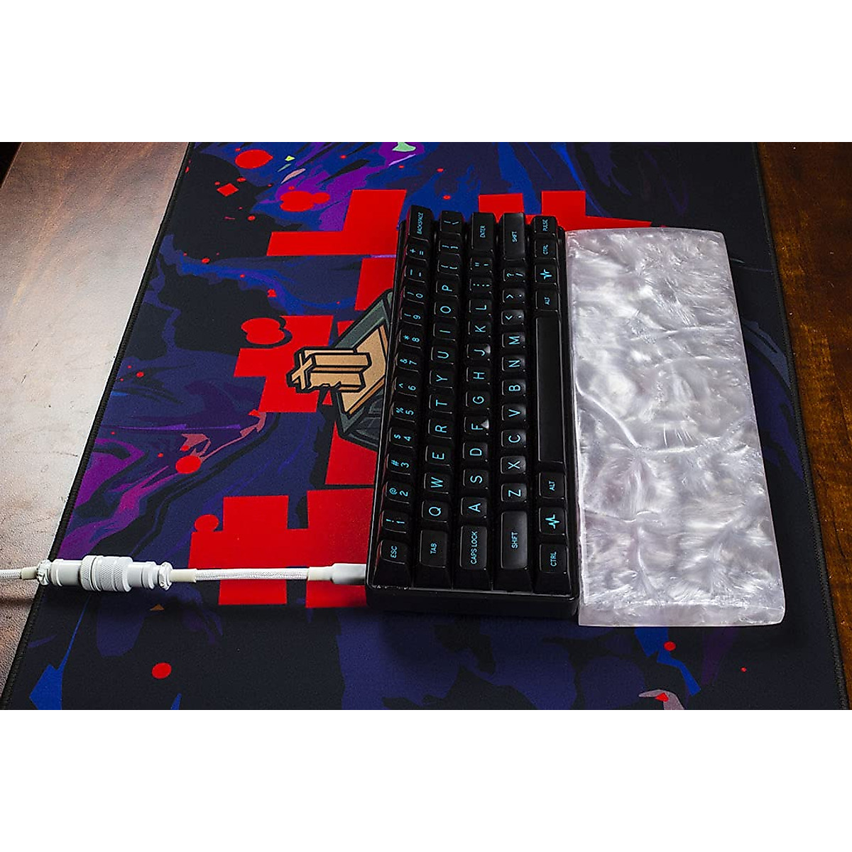 Tez Cables S-Series Aviator Keyboard Cable for Mechanical Keyboards USB-C (White, Painted GX-16)