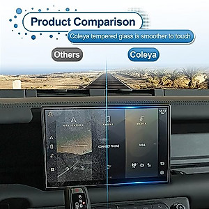 Coleya 2023 2024 Defender Screen Protector for L and Rover Defender 11.4-inch Touch Screen Pivi Pro Infotainment Display 9H Tempered Glass 2023 2024 Defender HD Transparent Protective Film