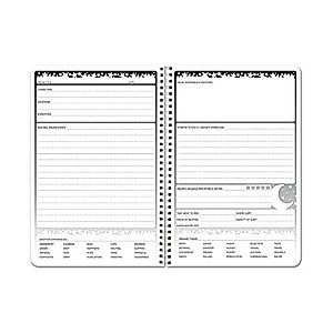 BookFactory Dream Diary/Dream Journal/Log Book- 120 Pages - 6" x 9", Durable Thick Translucent Cover, Wire-O Binding (LOG-126-69CW-A(DreamDiary)-DX)