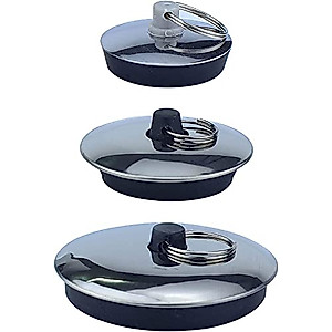 3 Sizes Universal Bathtub Drain Plugs Stainless, Drain Stopper for Bathtub and Bathroom Sink Wash Basin Bounce