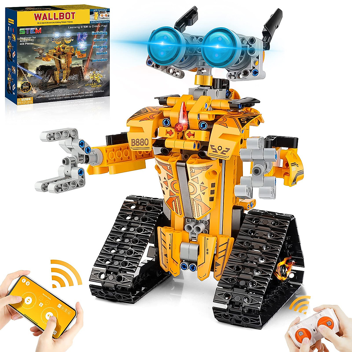 OASO STEM Projects for Kids Ages 8-12, Remote & APP Controlled Robot Building Toys Birthday Gifts for Boys and Girls (468 Pieces)
