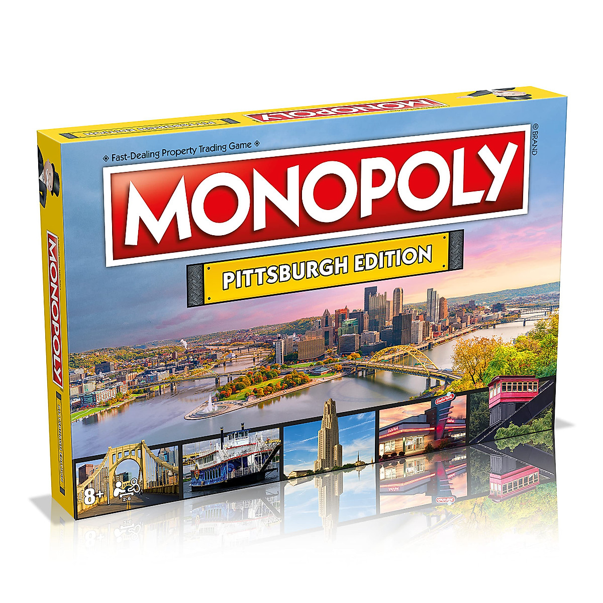 MONOPOLY Board Game - Pittsburgh Edition: 2-6 Players Family Board Games for Kids and Adults, Board Games for Kids 8 and up, for Kids and Adults, Ideal for Game Night