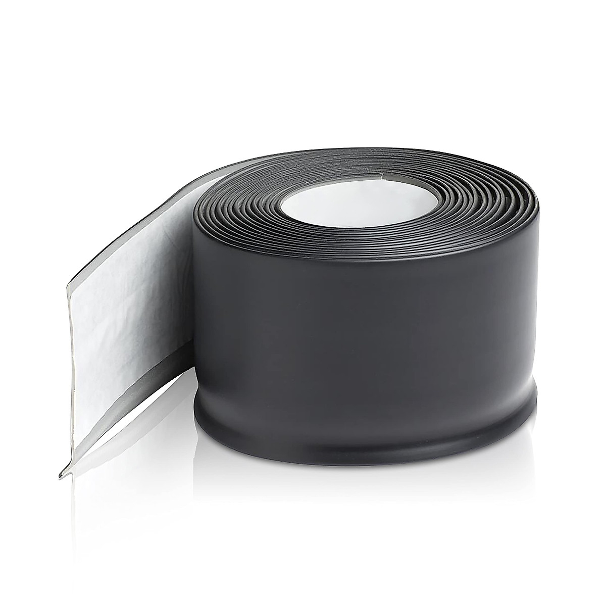 ProFlex Black Vinyl Wall Base - 4 inch X 20 ft, Peel & Stick Adhesive, Easy Install Floor Trim