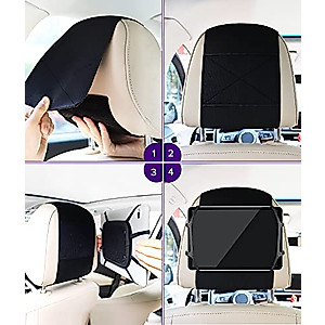 Lpoake Upgraded Car Headrest Mount Holder, Tablet Holder for Car Back Seat, Tablet Mount for Kids Fits All 7-12.9'' Tablets