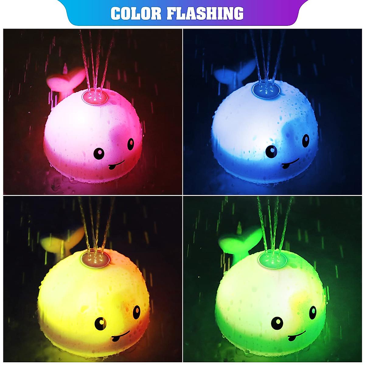 ZHIHUAN Bath Toys for Toddlers 1-7 Years Olds,Kids Bath Toys for 1-6 Years Olds Boys Girls Baby Bath Toys Age 6-24 Month Bathtub Toys Gifts for 1-6 Year Old Boys Girls, white