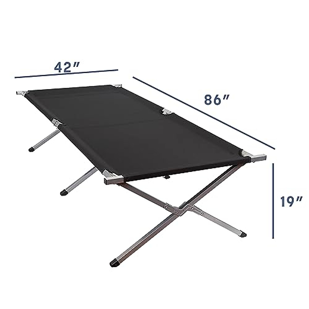 Stansport Heavy Duty G.I. Cot (G-36-42), Black