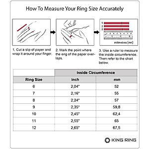 King Ring 6mm Roman Numeral Ring – Stainless Steel Delicate & Durable Ring Jewelry – Hollow Out Finger Ring – Unique Design & Elegant Outlook – Gold 8