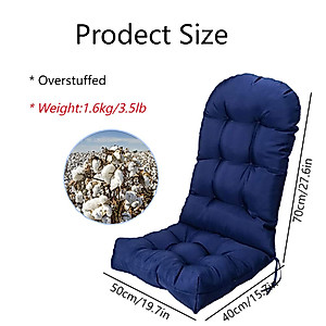 COGINQUS Indoor/Outdoor Rocking Chair Cushion Waterproof 43.3×19.7in-All Weather Patio&High Back Chair Cushions with Ties,Thicken Outdoor Garden Furniture Chair Pads Replacement (Hawaiian)