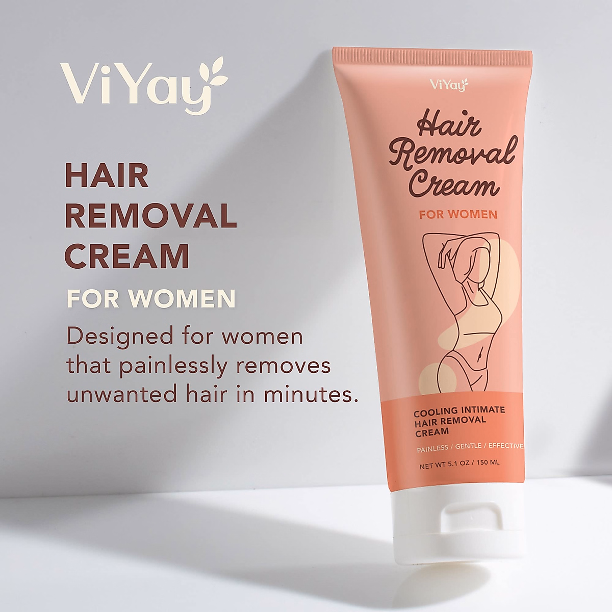 Hair Removal Cream for Women, Intimate Hair Removal Cream, Hair Removal Cream Sensitive Skin, Private Hair Removal Cream For Public Hair, Hair Remover Cream, Depilatory Cream for Pubic Hair, Body & Bikini Hair Removal Cream, For All Skin Types,150ml