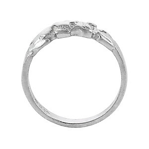 Sterling Silver Tiny Nugget Toe Ring for Women Pinky Ring Midi Ring Knuckle Ring size 3