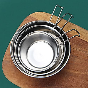 Stainless Steel Shot Cups Glass: Drinking Vessel Metal Shooters with Foldable Handle 3Pcs Portable Outdoor Wine Cup Coffee Cup with Leather Case for Whiskey Tequila Liquor Barware