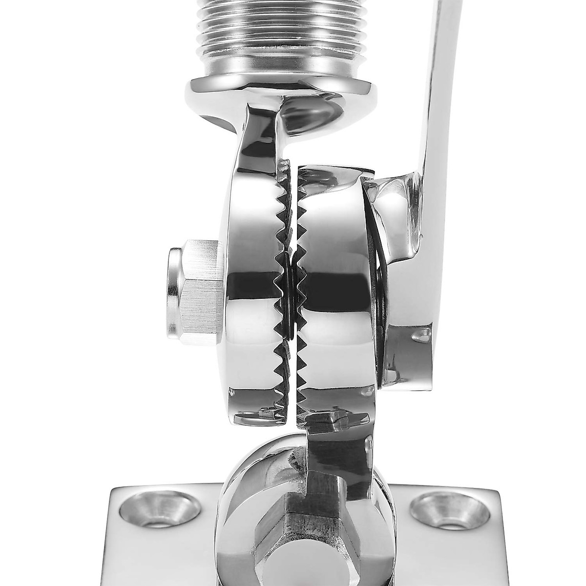 ZOMCHAIN Marine VHF Antenna Mounts, Ratchet Mount, 316 Stainless Steel Adjustable Base Mount for Boat