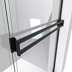 DreamLine Alliance Pro BG 56-60 in. W x 70 3/8 in. H Semi-Frameless Sliding Shower Door in Matte Black and Clear Glass
