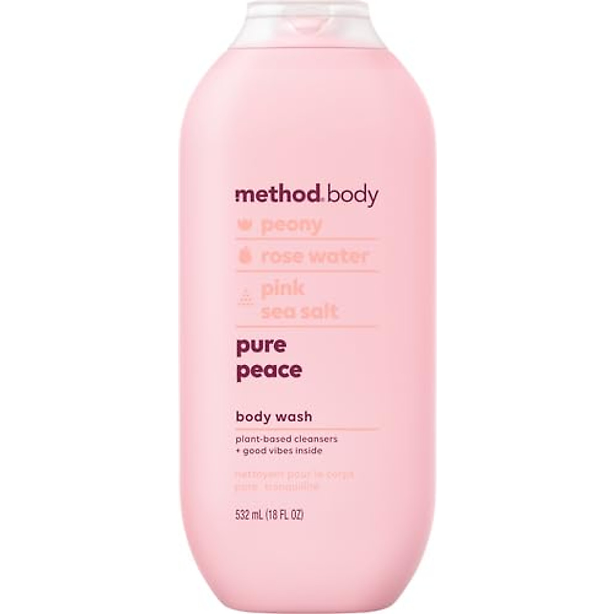 Method Body Wash, Pure Peace, Paraben and Phthalate Free, 18 oz (Pack of 1)