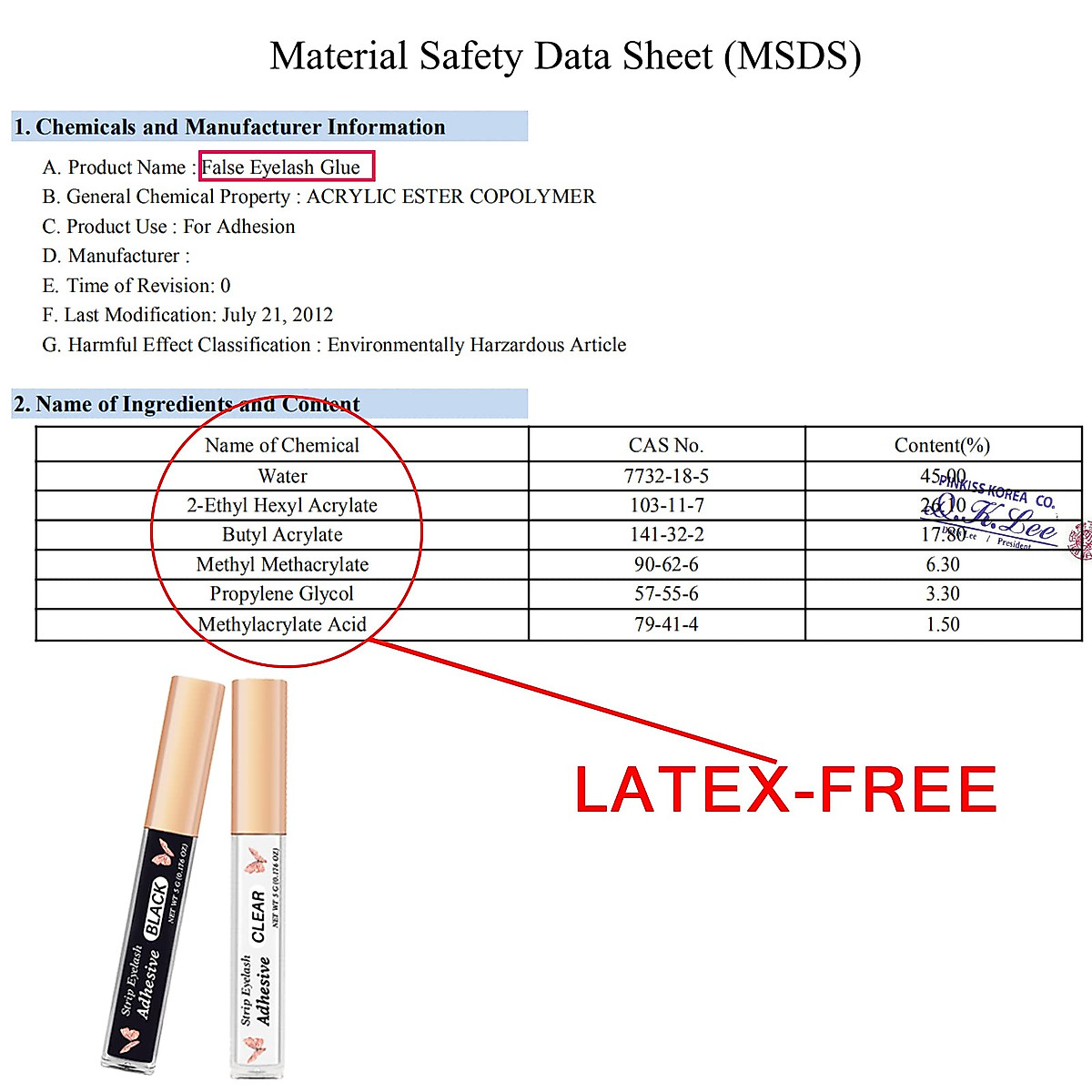 CMNRO Lash Glue Eyelash Glue Waterproof Eyelash Glue for False Lashes Super Strong Hold Eyelash Adhesive Latex-Free Safe on Skin Suitable for Sensitive Eyes 0.176oz Black2