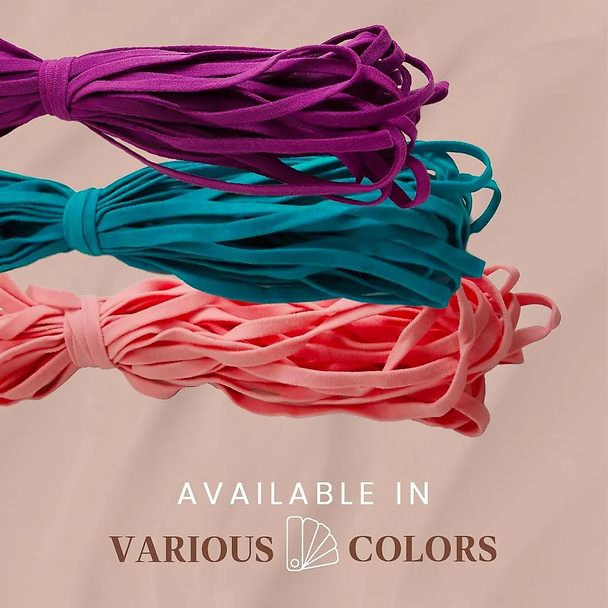 Trims by The Yard 1/4" Ultra Soft Knit Elastic Band, Premium Material, Durable Knitted Elastic Cord for Sewing, Easy to Use, Versatile Sewing Supplies, 10-Yard Cut, Fuchsia