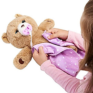 Little Live Pets Cozy Dozy Cubbles The Bear - Over 25 Sounds and Reactions | Bedtime Buddies, Blanket and Pacifier Included | Stuffed Animal, Best Nap Time, Interactive Teddy Bear, 14.9 Ounces