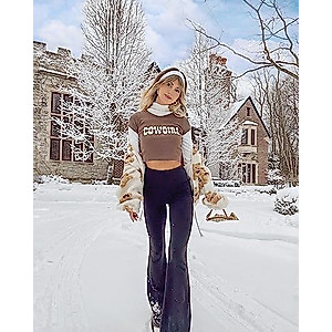 GROTEEN Women's Flare Leggings-Bootcut Yoga Pants for Women High Waisted Workout Bootleg Work Pants Dress Pants Black