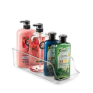 Set of 4 Refrigerator Organizer Bins Pop Soda Can Dispenser Beverage Holder for Fridge, Freezer, Kitchen, Countertops, Cabinets - Clear Plastic Canned Food Pantry Storage Rack