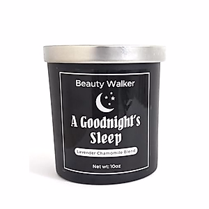 Beauty Walker A Goodnight's Sleep Candle - Lavender Chamomile 100% Natural Organic Soy Wax