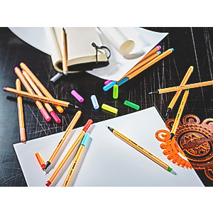 STABILO Fineliner + Premium Fiber-Tip Pen point 88 + Pen 68 - ARTY - Pack of 36 - Assorted Pastel Colors
