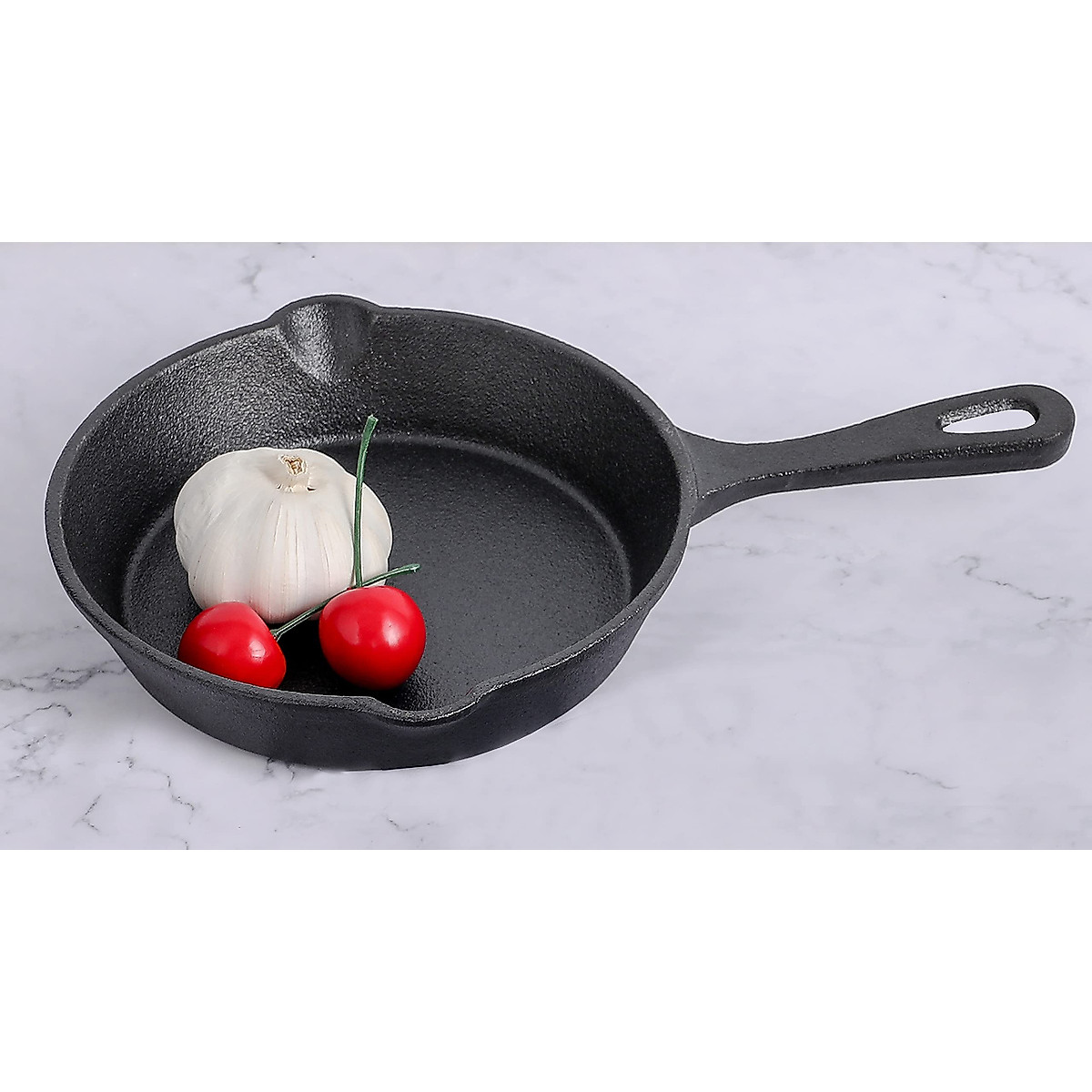 HAWOK Mini Pre- seasoned Cast Iron Skillet,Dia.6 inch Round pan cast iron server frying pan…