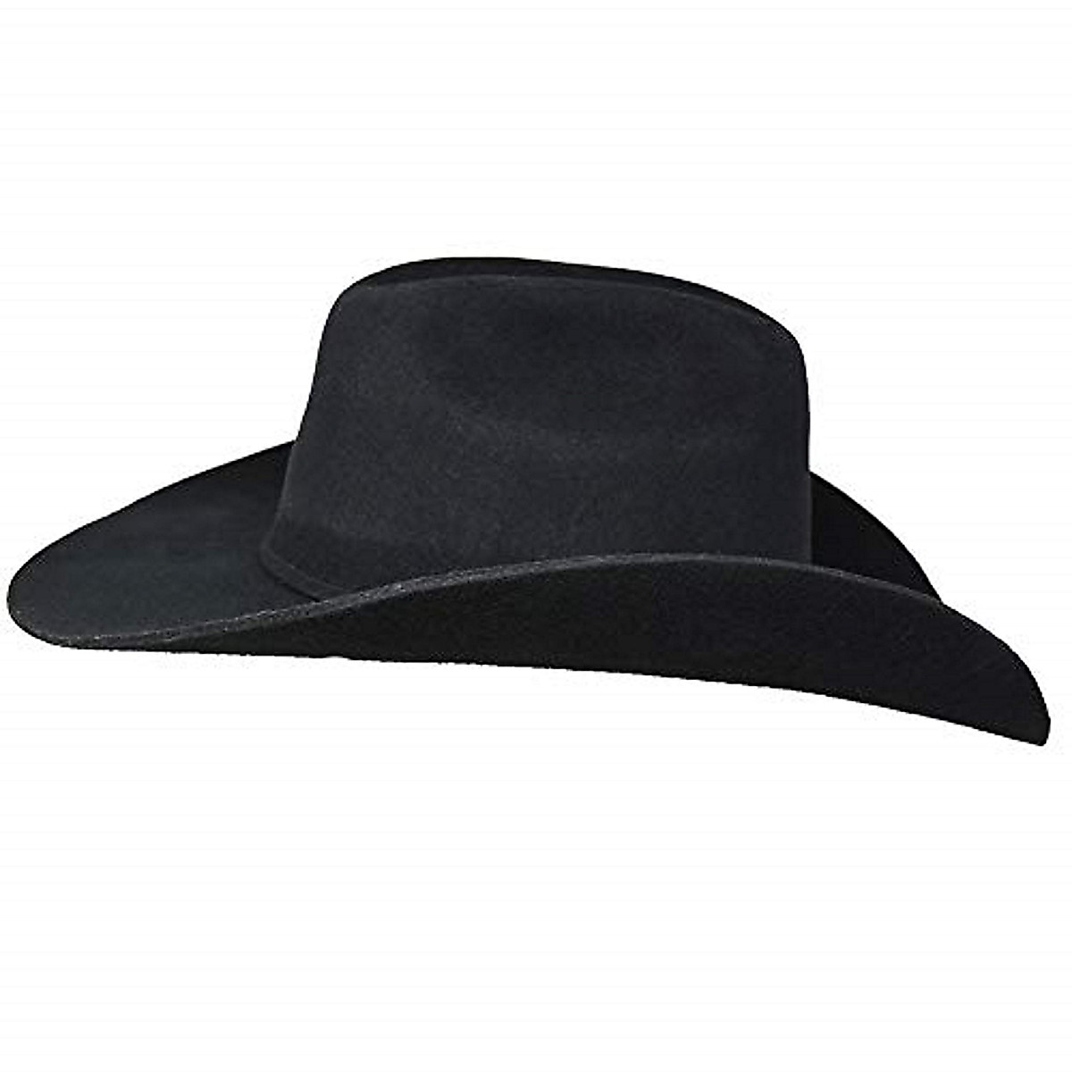 Bullhide Felt Collection Kingman 4x Premium Wool Western Cowboy Hat, 4" Brim, Black, 7 3/8