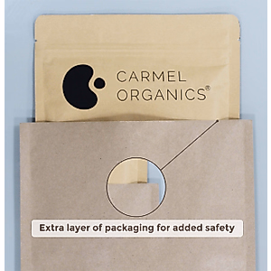 Organic Flax Seeds Whole 8 Ounce or 227g (0.5 Lb) | Non GMO | Kosher | USDA Certified Organic | By Carmel Organics | Unroasted Flax Seed | Plant Based | Linum usitatissimum