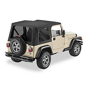 Pavement Ends by Bestop 51148-35 Black Diamond Replay Replacement Soft Top Tinted Windows; No door skins included for 1997-2006 Jeep Wrangler
