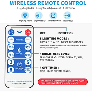 DBFAIRY 9.8x9.8Ft Solar Net Lights Bush Fairy Light Outdoor Waterproof 304 LEDs Dark Green Cable Tree-wrap Lights 8 Modes Decorative Lights for Party Christmas Wedding Garden Home Patio Lawn -(White)
