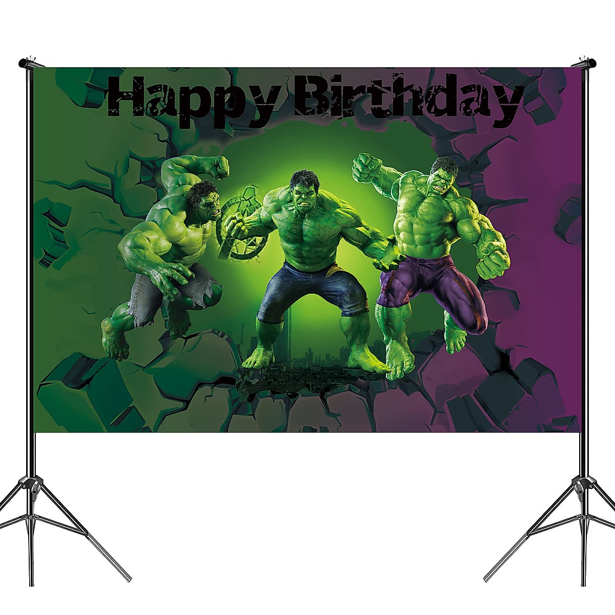 Hulk Birthday Party Supplies Decorations, Hulk Theme Backdrop, Tablecloth Balloons Kit Cups Plates Napkins Tableware Set for Kids Birthday Party Supplies