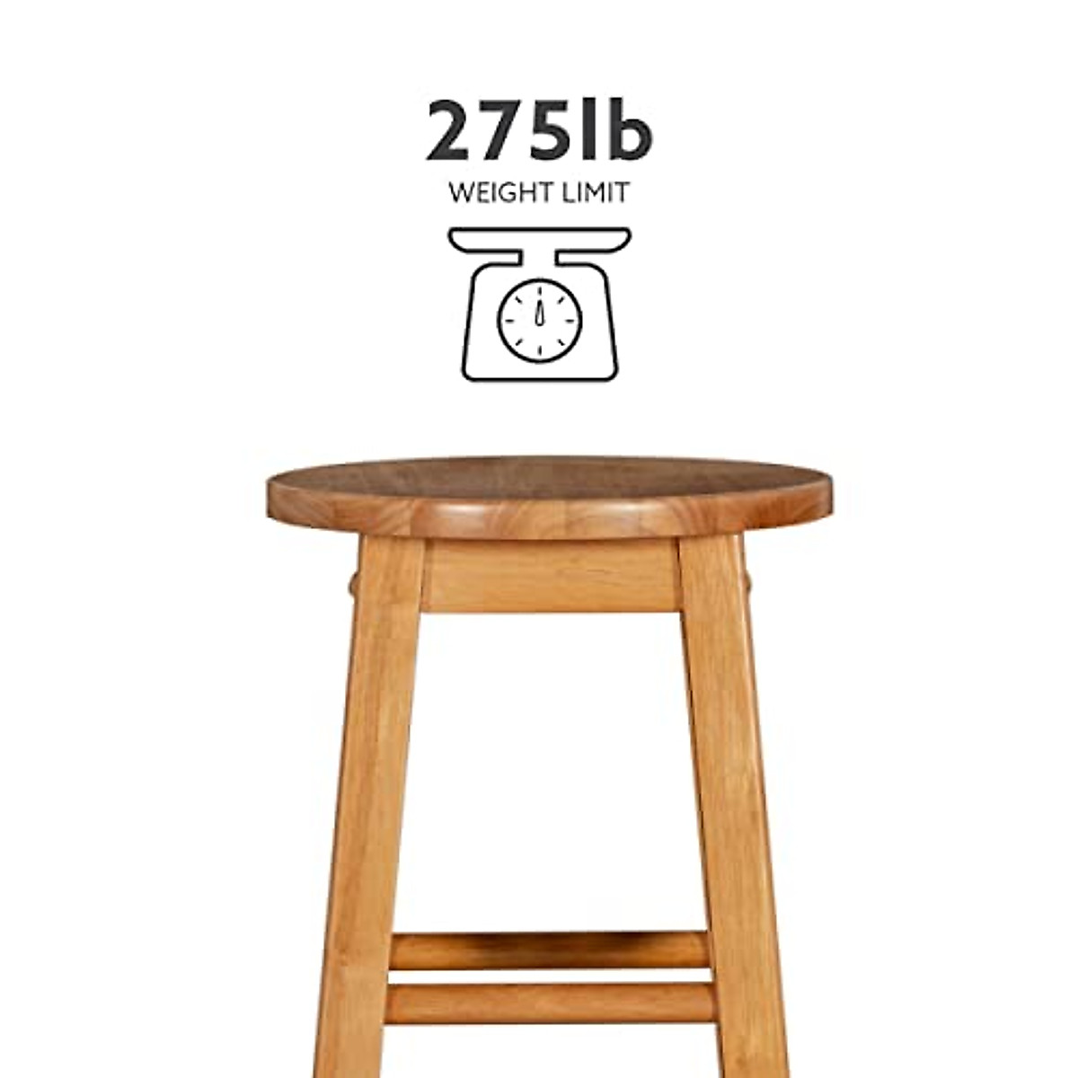 Linon 29-Inch Barstool With Round Seat