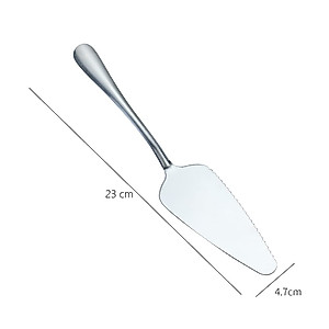 ccHuDE 3 Pcs Stainless Steel Cake Server Spatula Pie Cutting Spatula Serrated Edge Cutter Spatula Dessert Server Utensil for Party Appetizer