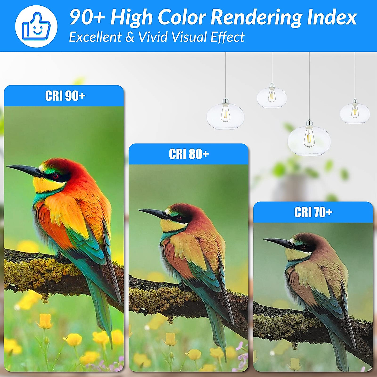 Dimmable Vintage LED Edison Light Bulbs 100W Equivalent, 8W ST58 Daylight White 5000K 1200Lumens ST19 Antique LED Filament Bulbs, E26 Base, Clear Glass, CRI90+, Great for Home Bathroom Kitchen(4 Pack)